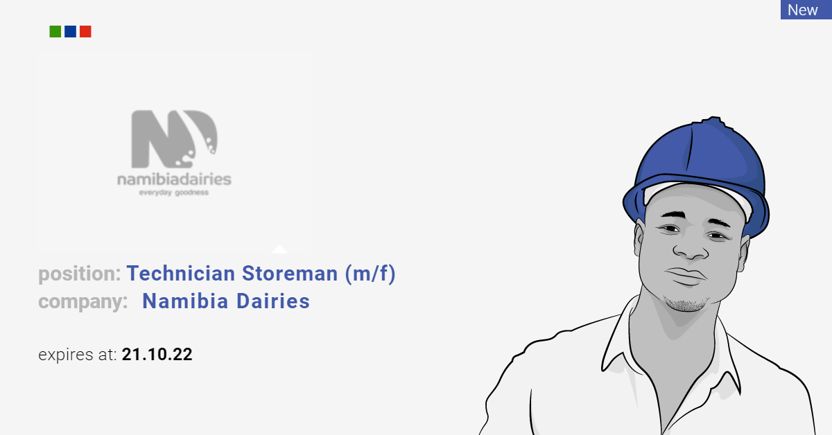 Namibia Dairies: Technician Storeman (m/f), Windhoek - Working.co.na
