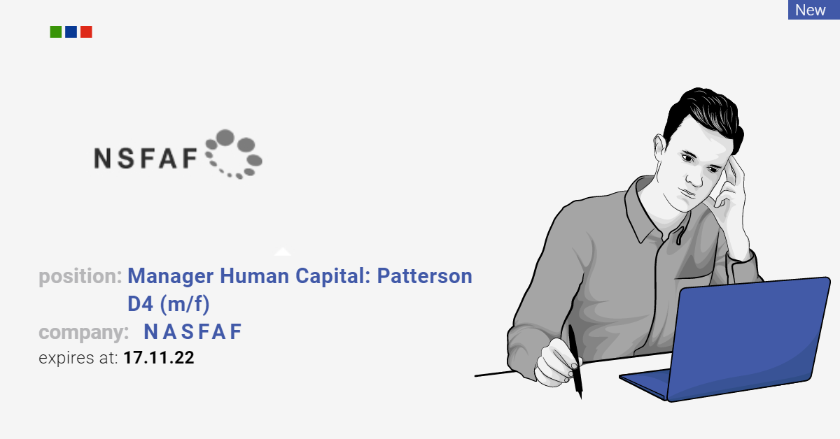 NASFAF: Manager Human Capital: Patterson D4 (m/f), Windhoek - Working.co.na