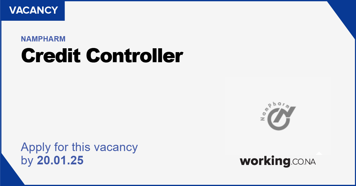 NamPharm: Credit Controller, Windhoek - Working.co.na